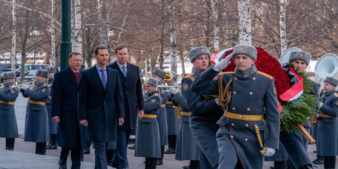 President al-Assad lays a wreath at the Tomb of the Unknown Soldier in ...