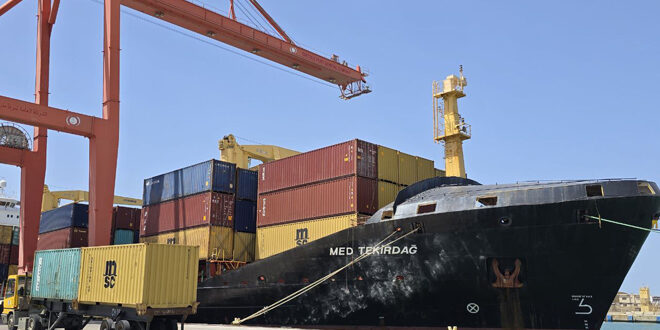 Ship carrying 93 containers including humanitarian aid arrives at ...